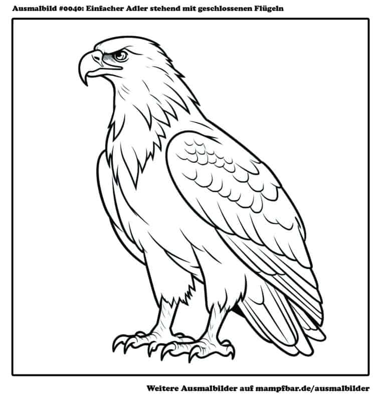 10 schöne Adler-Ausmalbilder zum Ausdrucken | mampfbar
