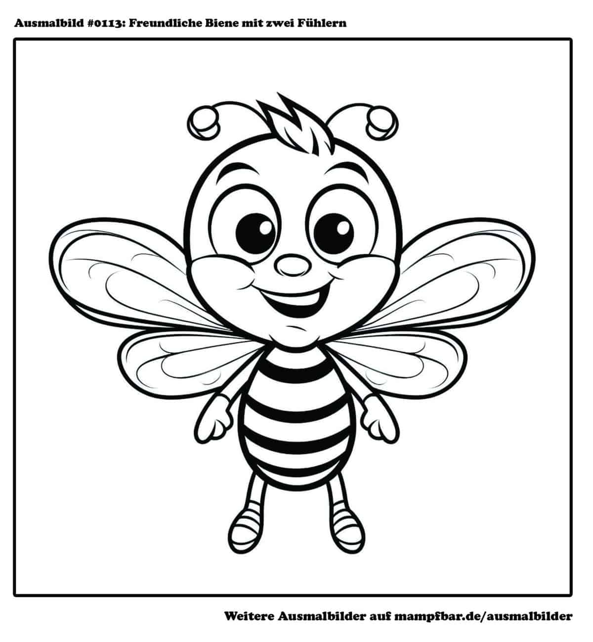 10 schöne Bienen-Ausmalbilder zum Ausdrucken | mampfbar