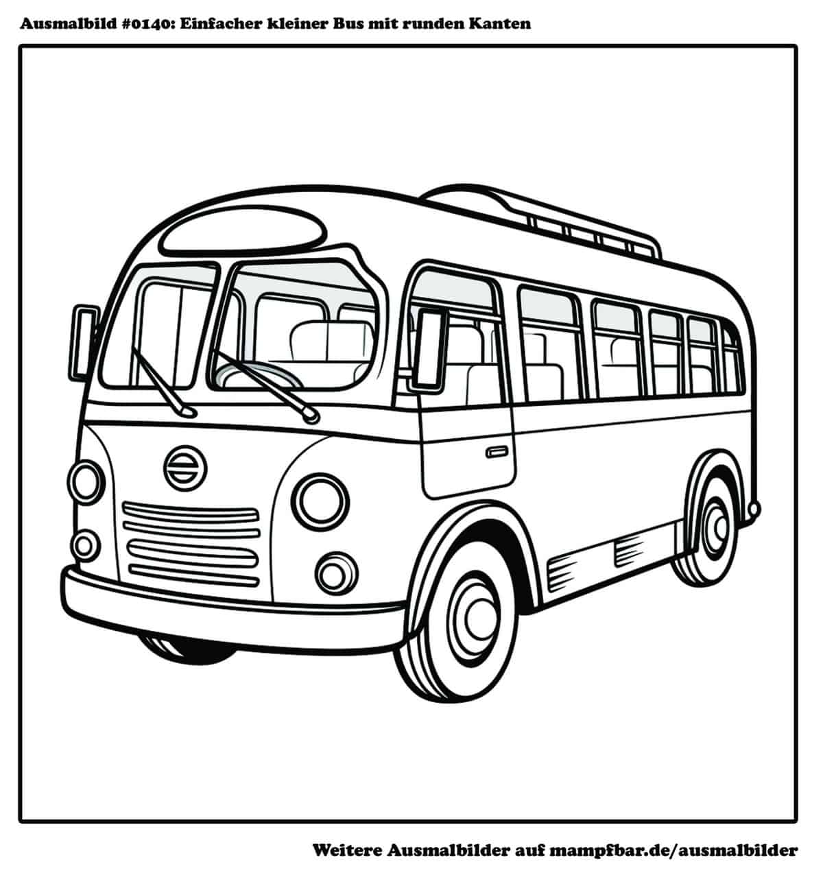 10 schöne Bus-Ausmalbilder zum Ausdrucken | mampfbar