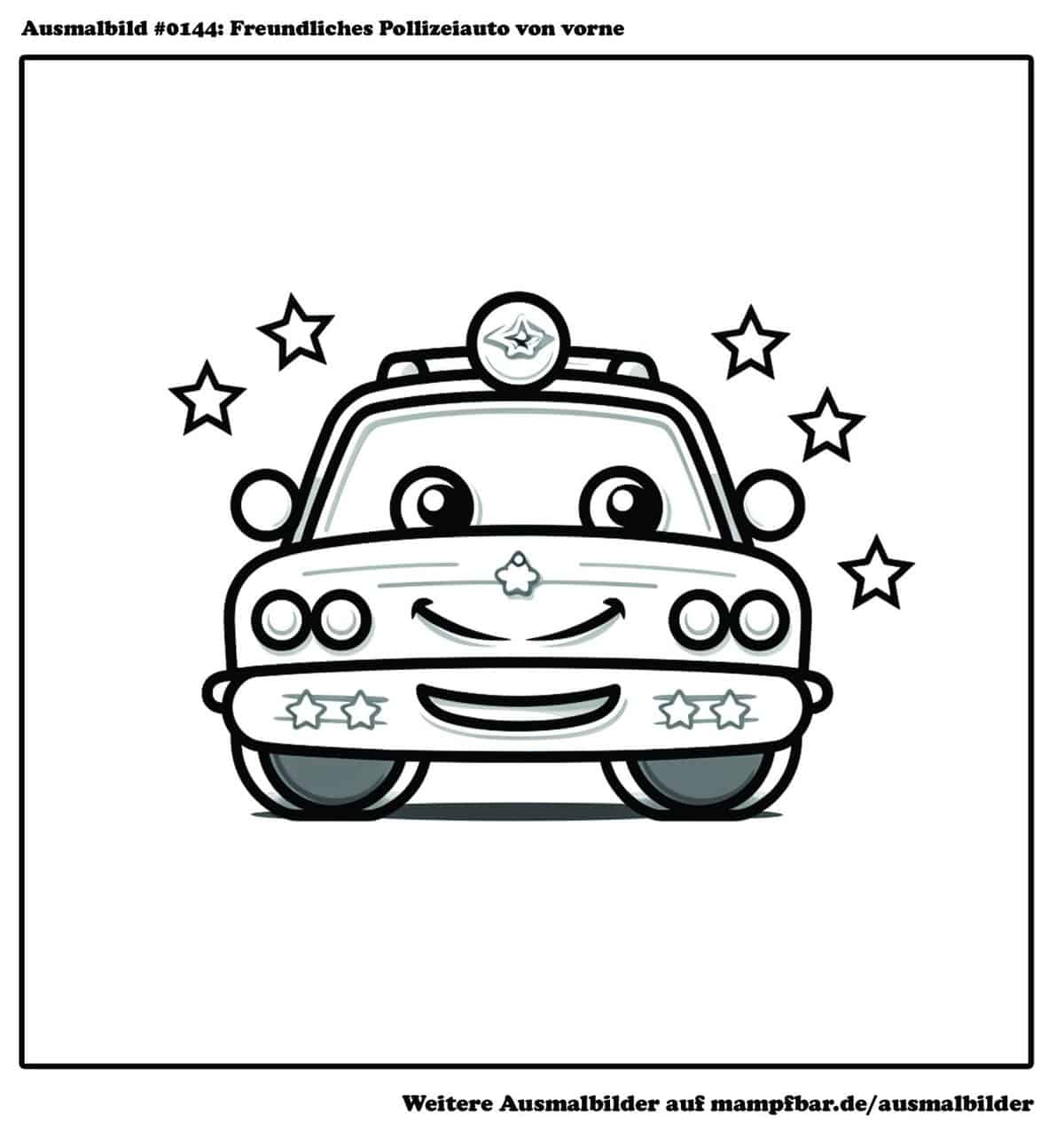 8 schöne Polizeiauto-Ausmalbilder zum Ausdrucken | mampfbar