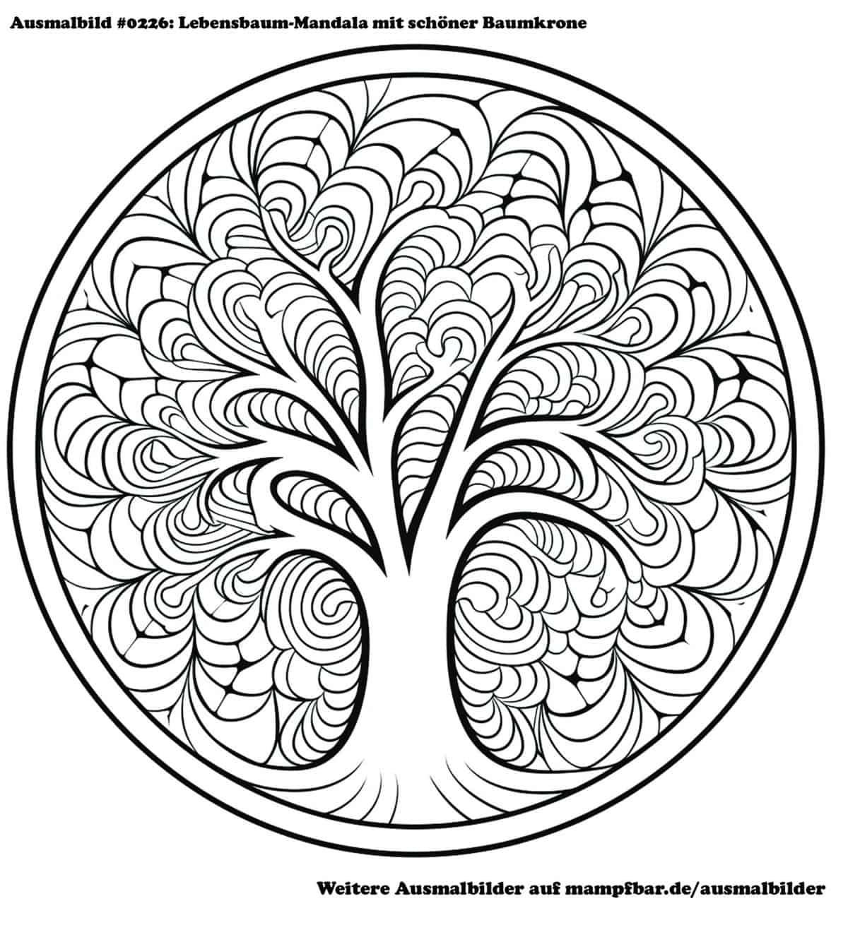 10 schöne Baum-Ausmalbilder zum Ausdrucken | mampfbar