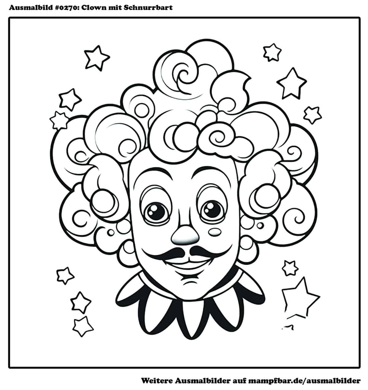 8 schöne Clown-Ausmalbilder zum Ausdrucken | mampfbar