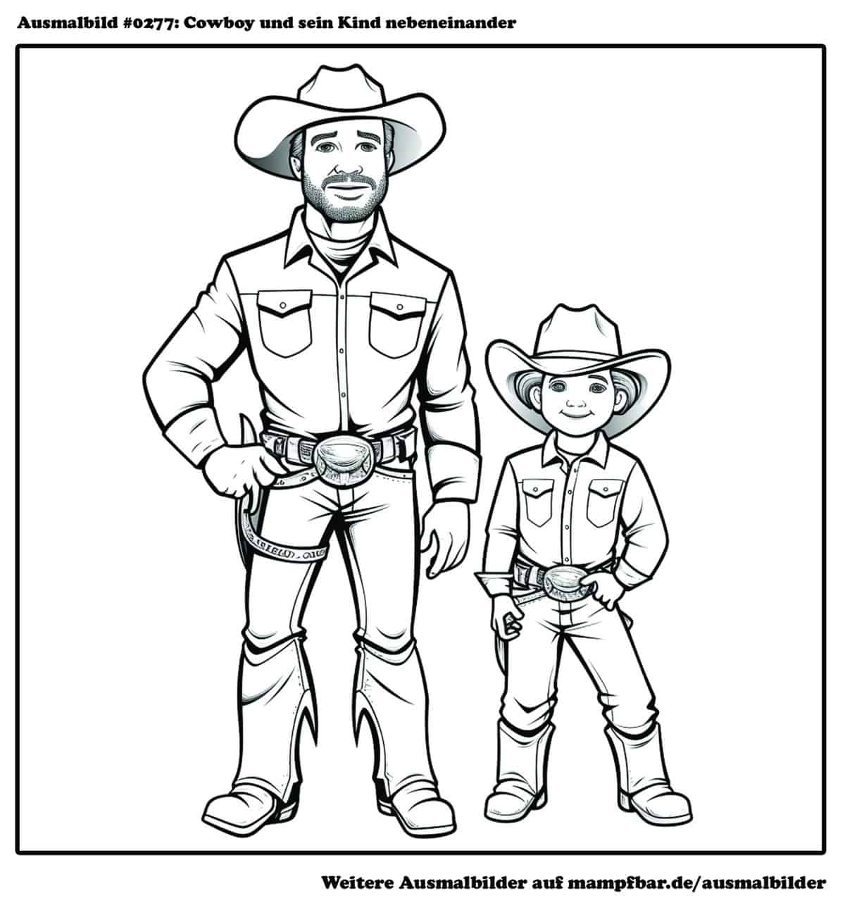 9 schöne Cowboy-Ausmalbilder zum Ausdrucken | mampfbar