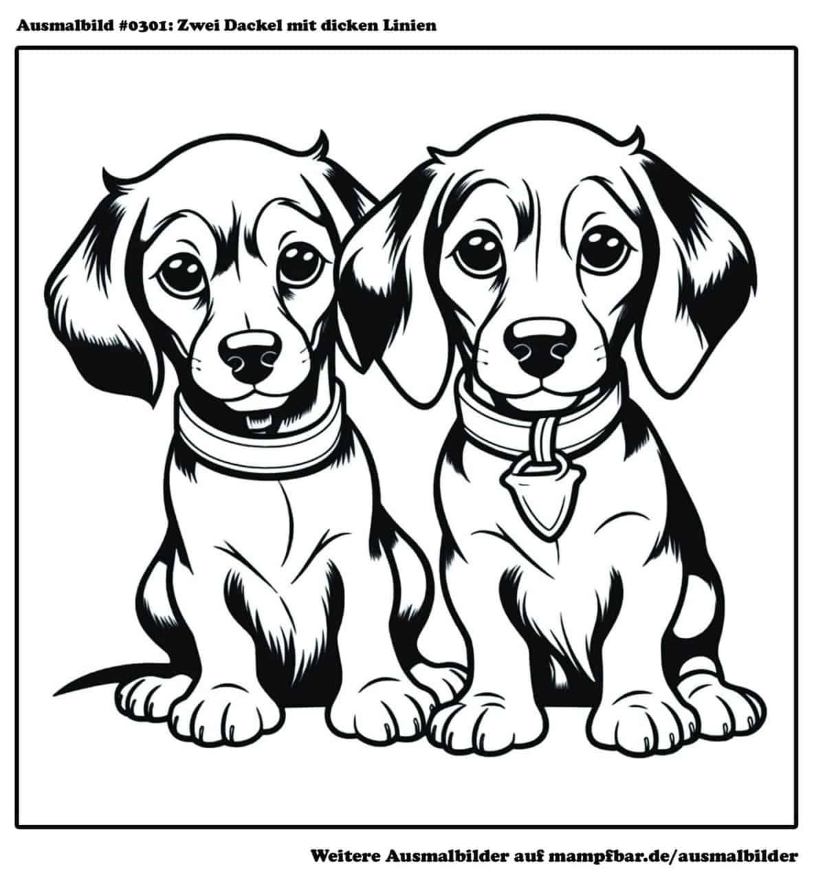 9 schöne Dackel-Ausmalbilder zum Ausdrucken | mampfbar