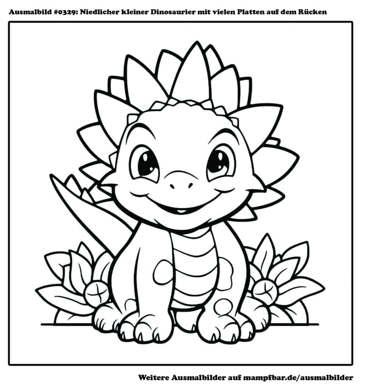 10 schöne Dinosaurier-Ausmalbilder zum Ausdrucken | mampfbar