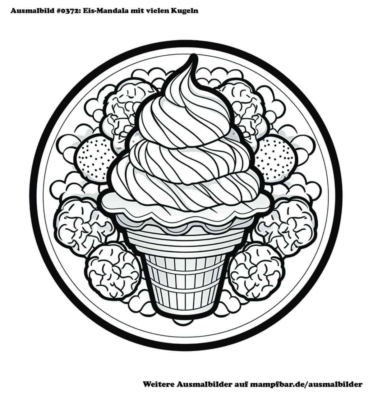 10 schöne Eis-Ausmalbilder zum Ausdrucken | mampfbar