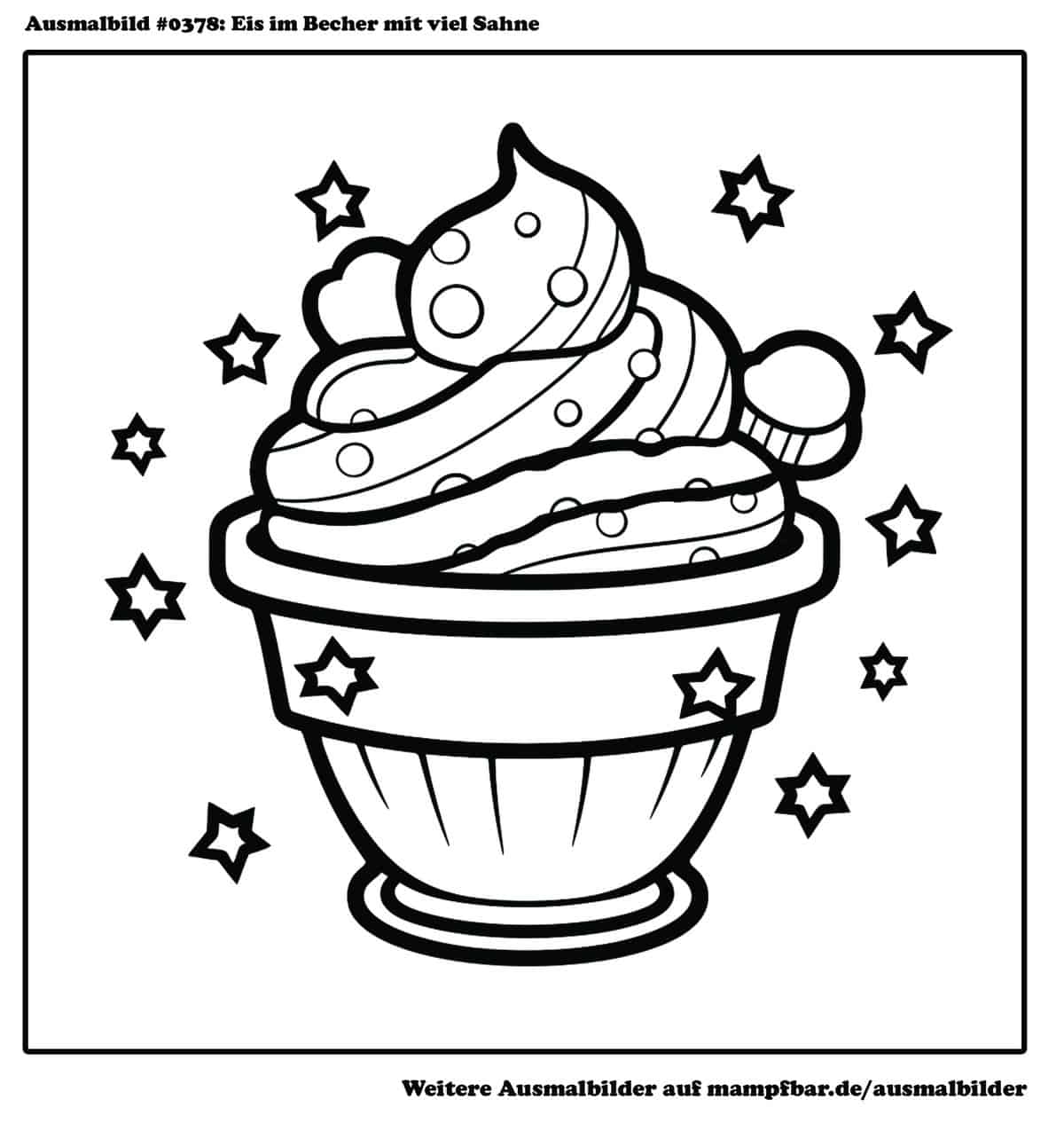 10 schöne Eis-Ausmalbilder zum Ausdrucken | mampfbar