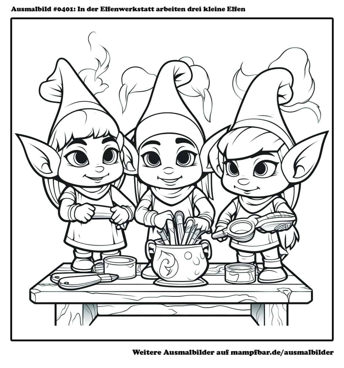 7 schöne Elfen-Ausmalbilder zum Ausdrucken | mampfbar