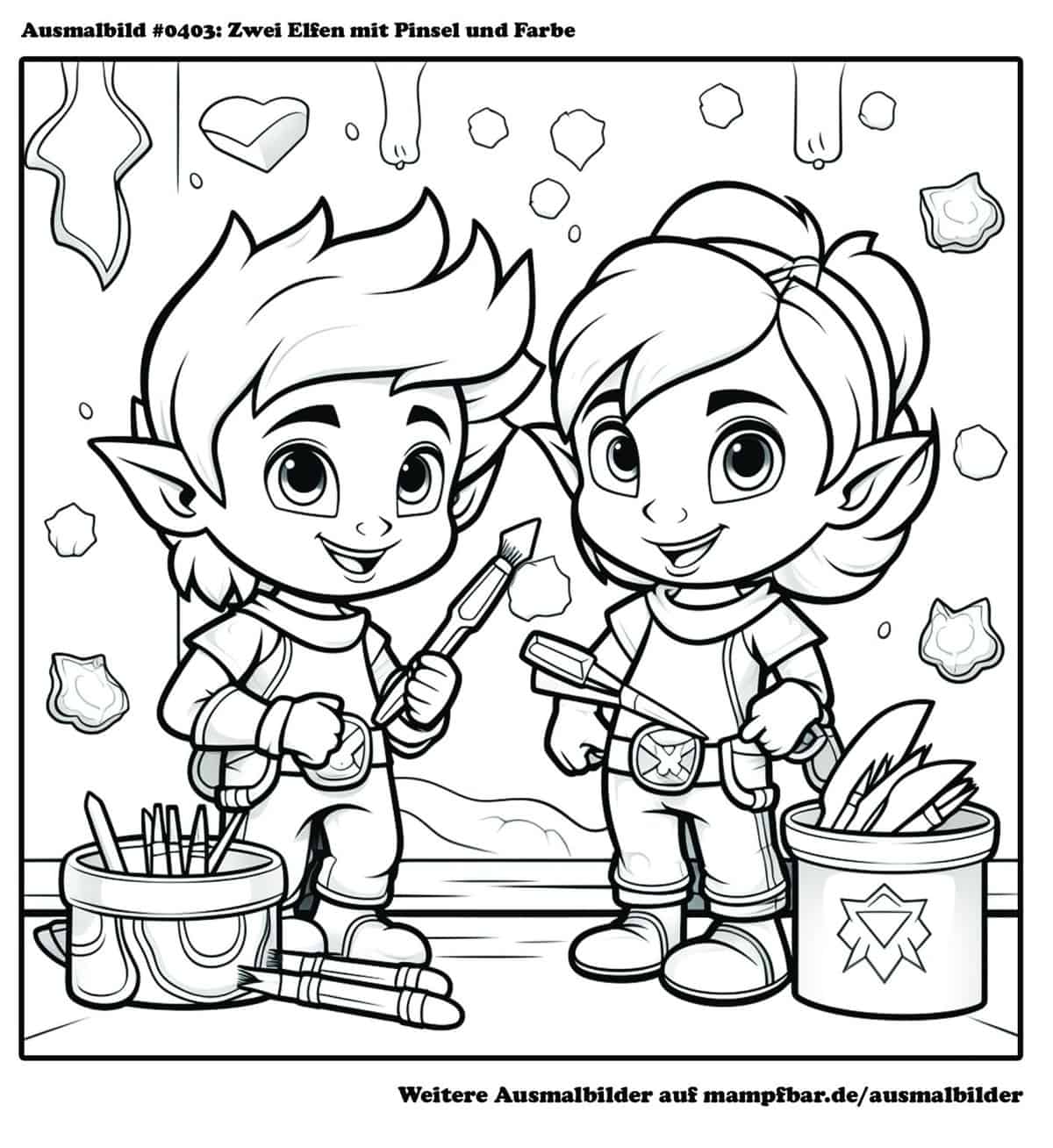 7 schöne Elfen-Ausmalbilder zum Ausdrucken | mampfbar