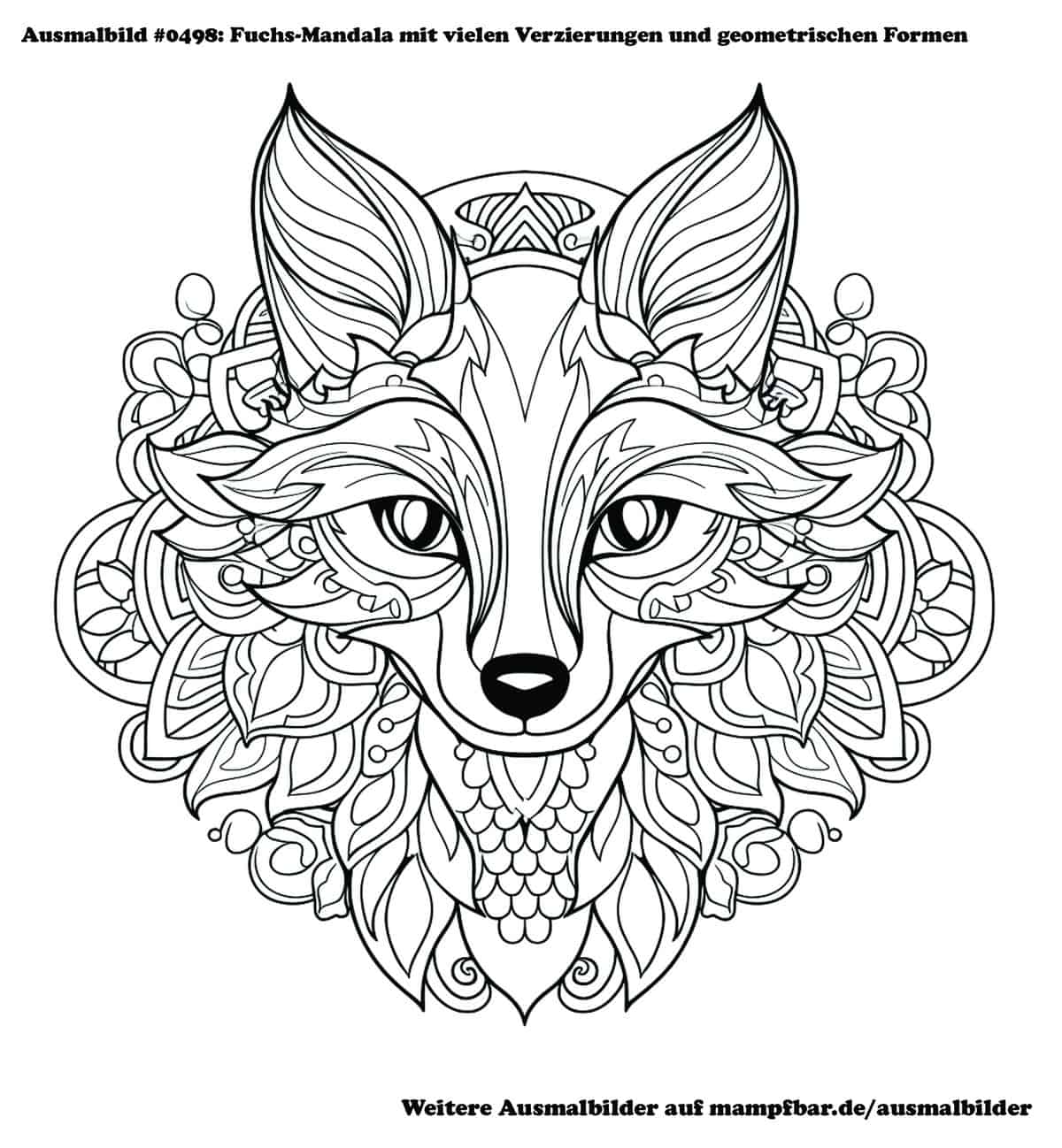 7 schöne Fuchs-Ausmalbilder zum Ausdrucken | mampfbar