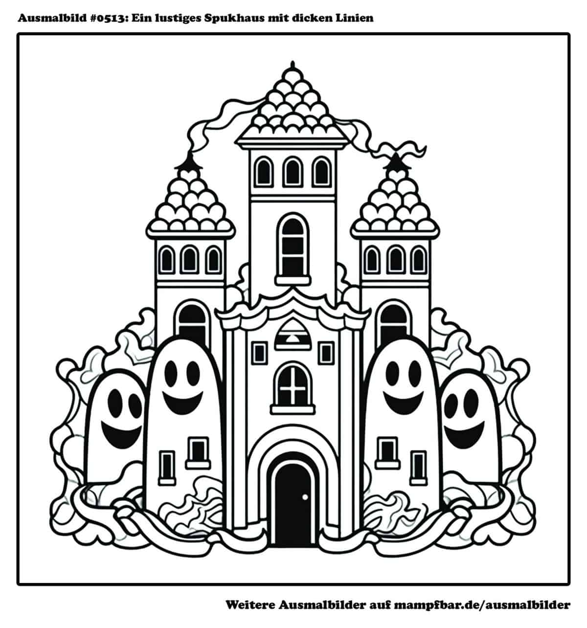 8 gruselige Geister- & Gespenster-Ausmalbilder zum Ausdrucken | mampfbar