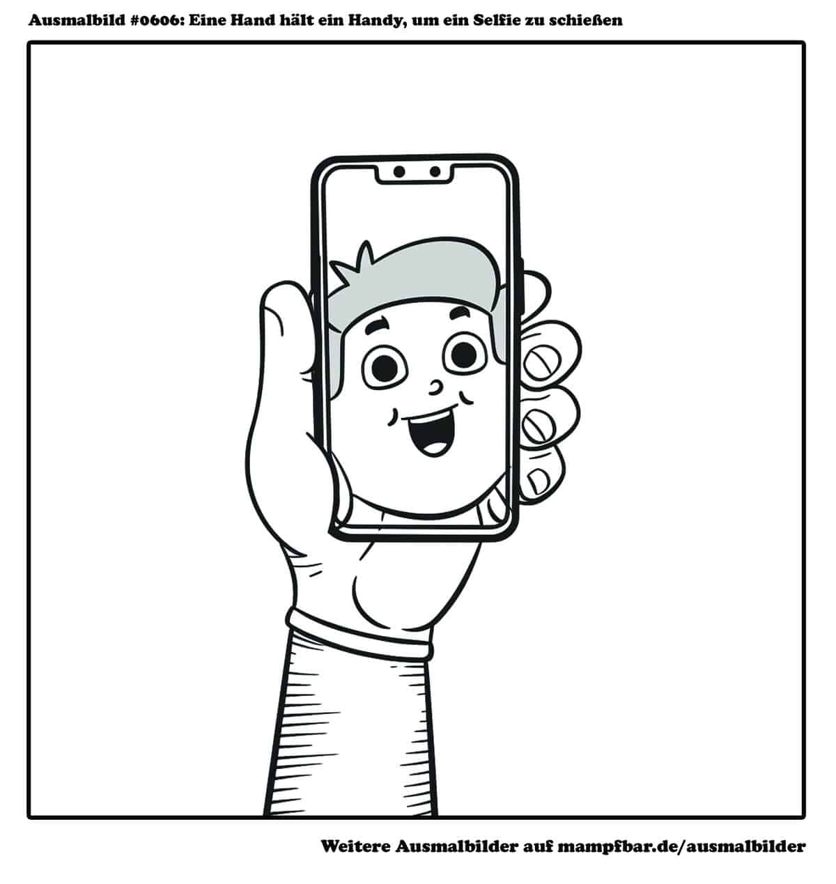 6 schöne Handy-Ausmalbilder zum Ausdrucken | mampfbar