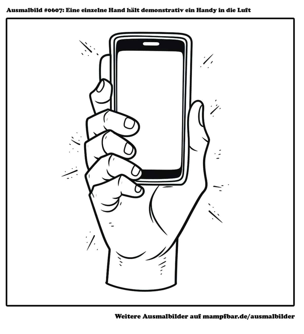 6 schöne Handy-Ausmalbilder zum Ausdrucken | mampfbar