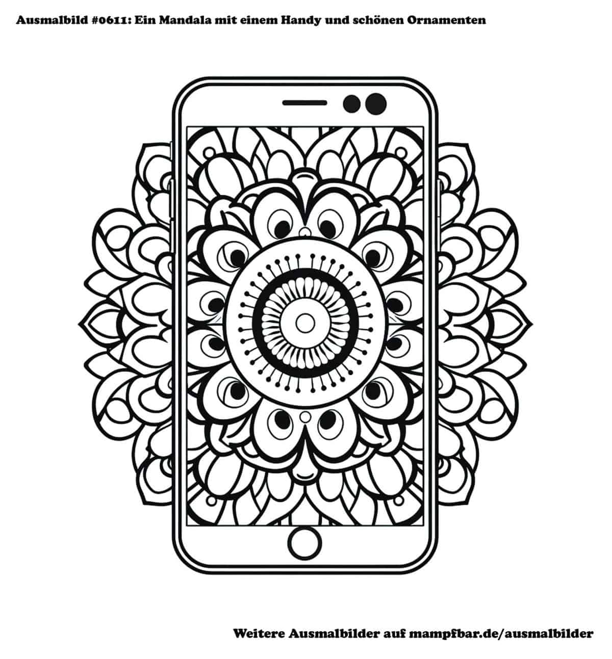 6 schöne Handy-Ausmalbilder zum Ausdrucken | mampfbar