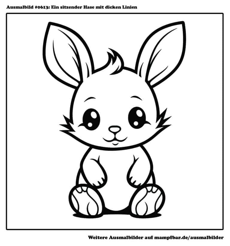 11 schöne Ausmalbilder mit Hasen & Kaninchen zum Ausdrucken | mampfbar