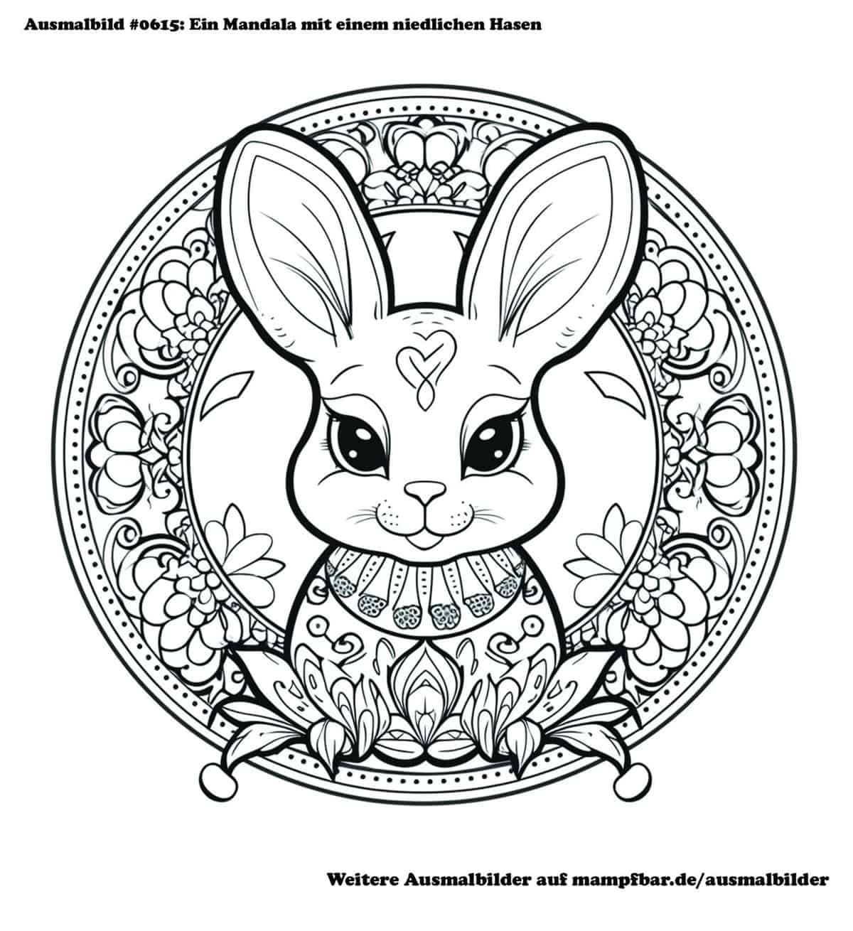 11 schöne Ausmalbilder mit Hasen & Kaninchen zum Ausdrucken | mampfbar