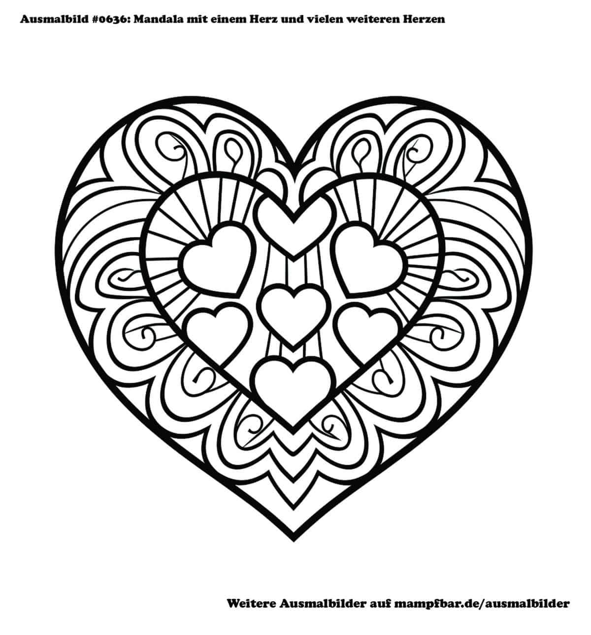 13 schöne Herz-Ausmalbilder zum Ausdrucken | mampfbar