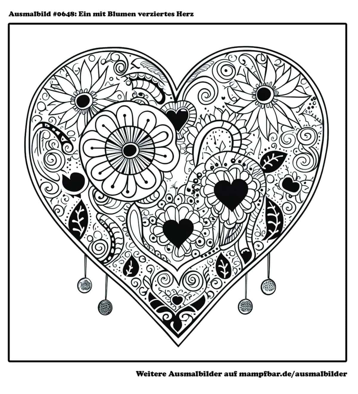 13 schöne Herz-Ausmalbilder zum Ausdrucken | mampfbar