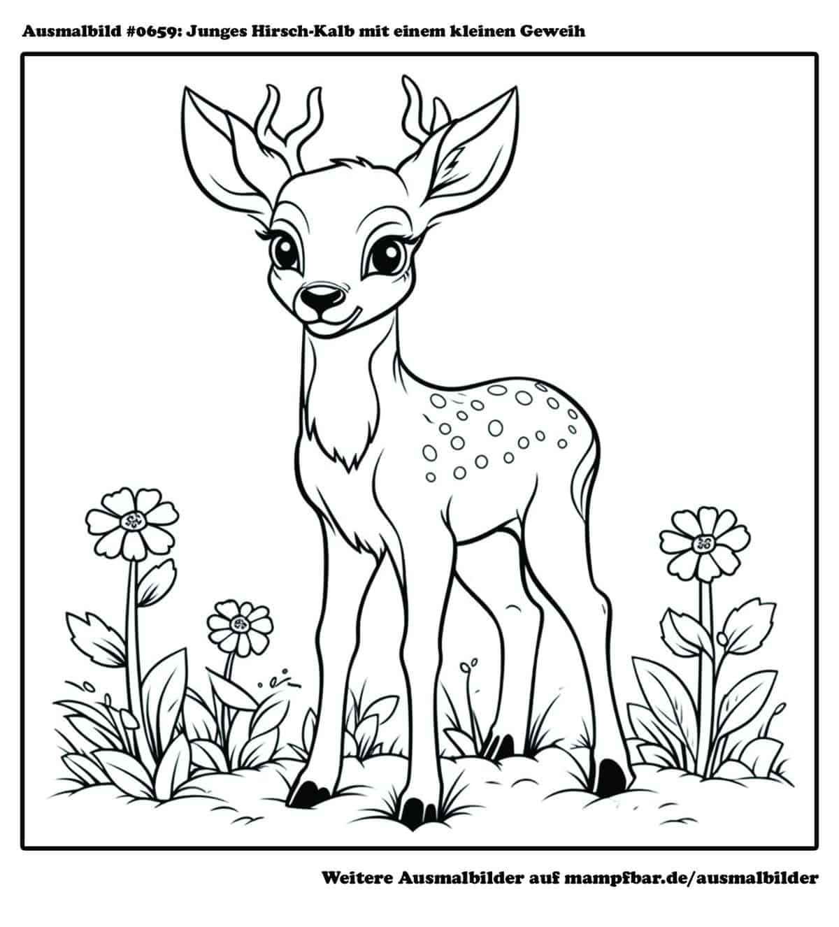 13 schöne Hirsch-Ausmalbilder zum Ausdrucken | mampfbar