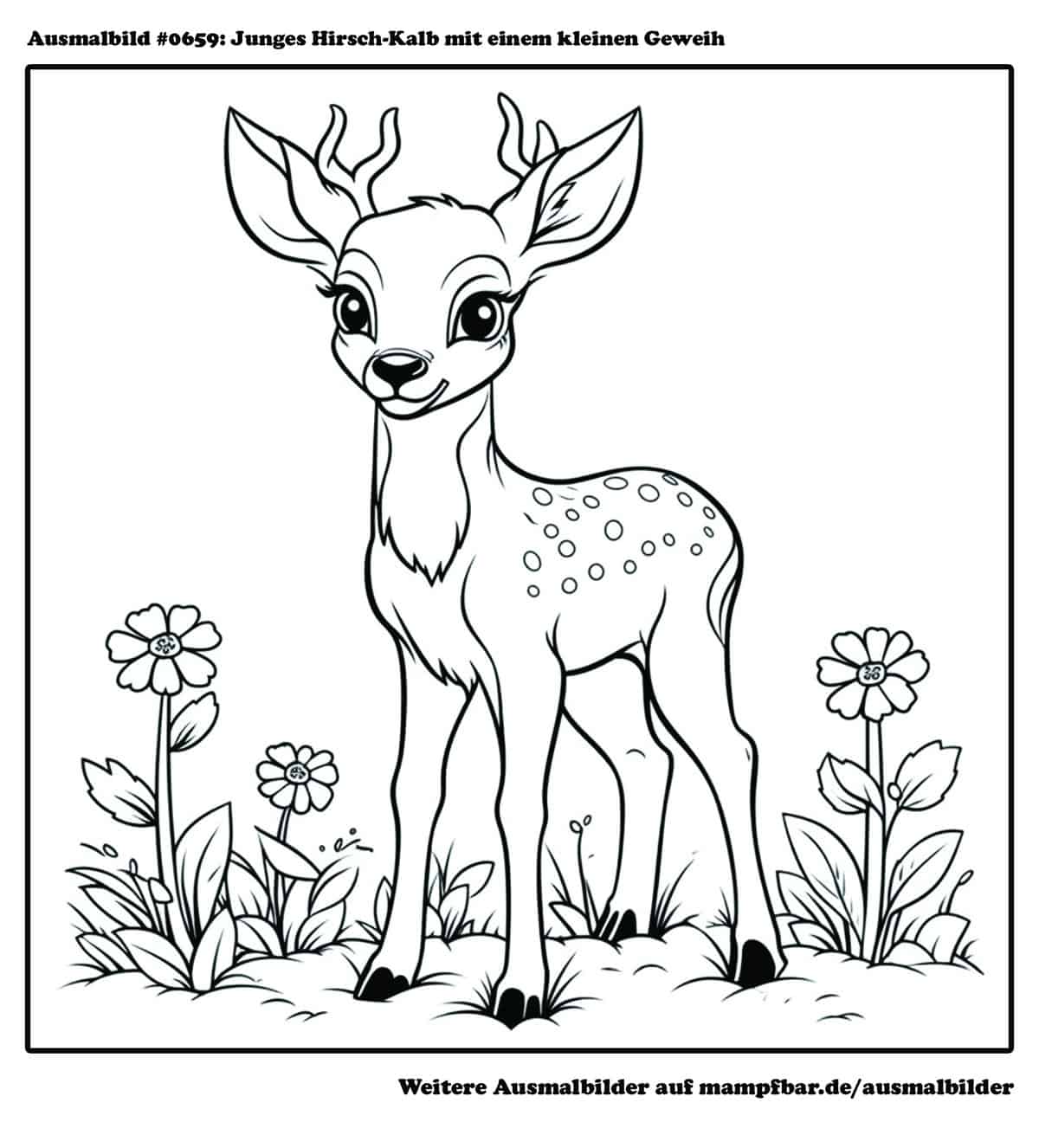 13 schöne Hirsch-Ausmalbilder zum Ausdrucken | mampfbar