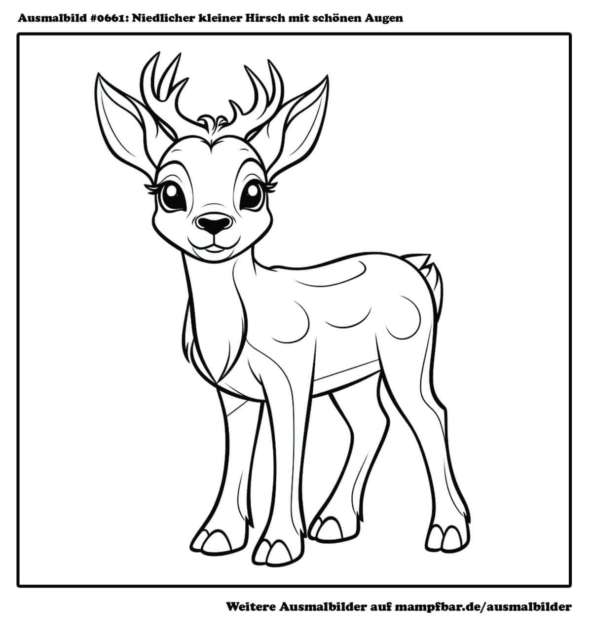 13 schöne Hirsch-Ausmalbilder zum Ausdrucken | mampfbar